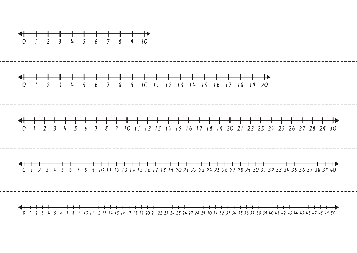 Blank Number Line To 20