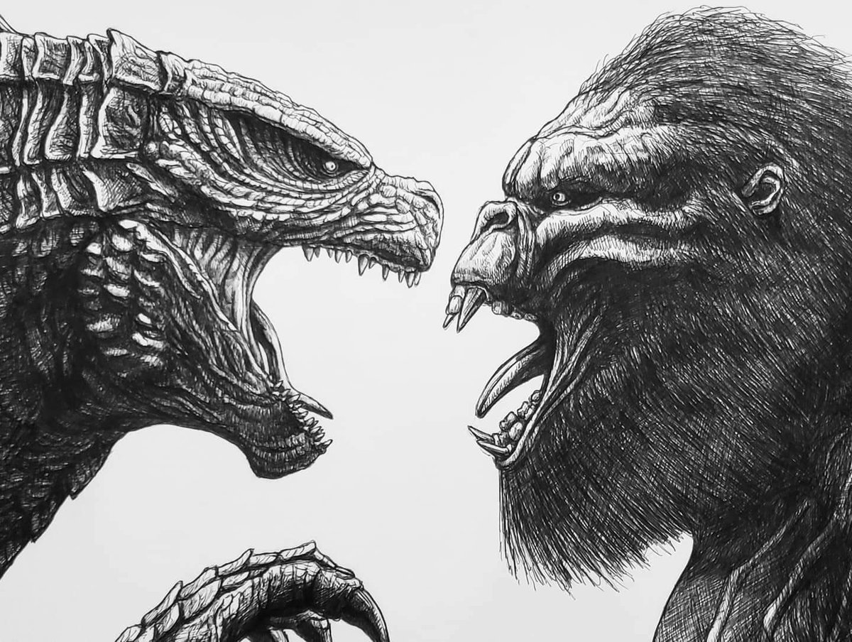 Godzilla Face Sketch