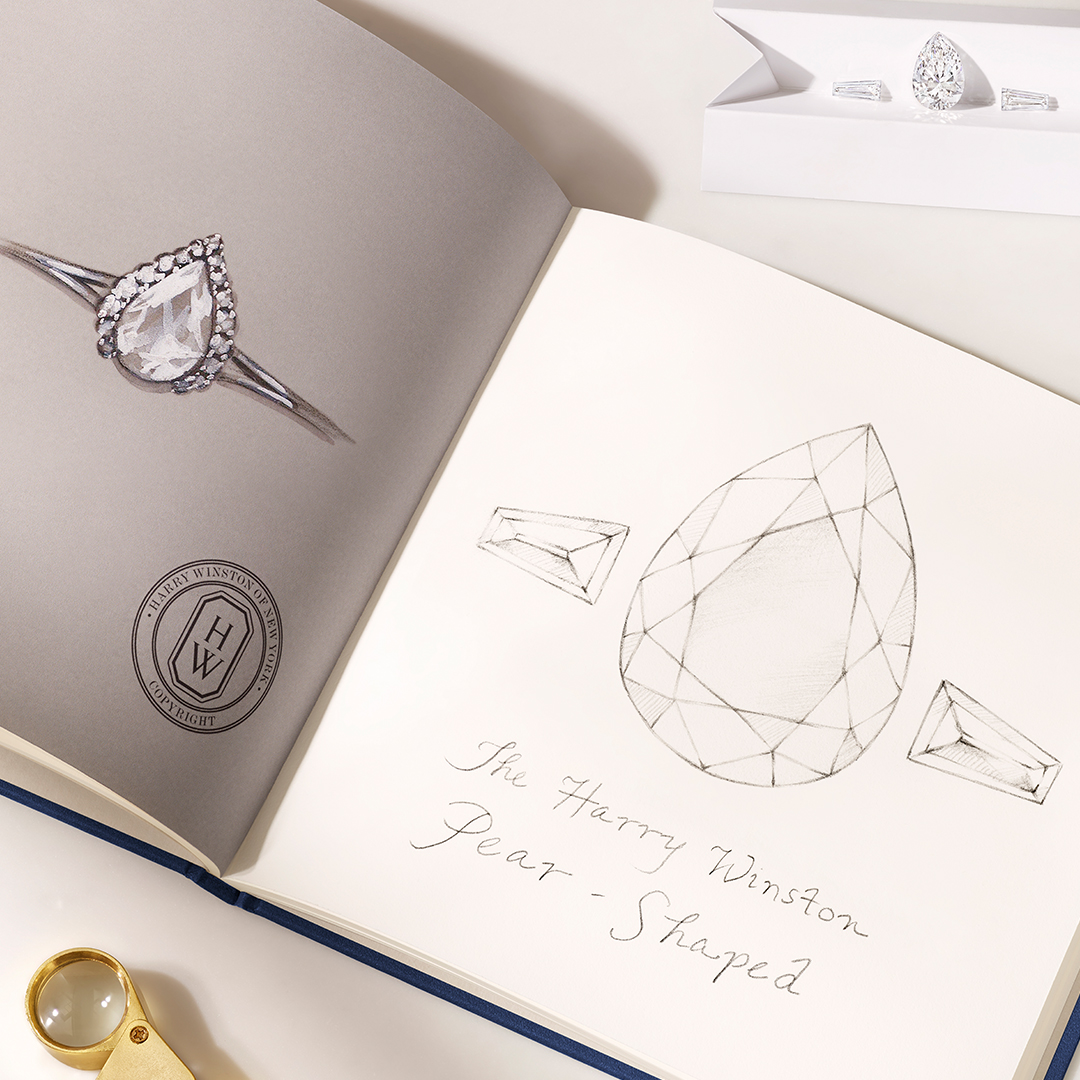 Pear Cut Diamond Drawing