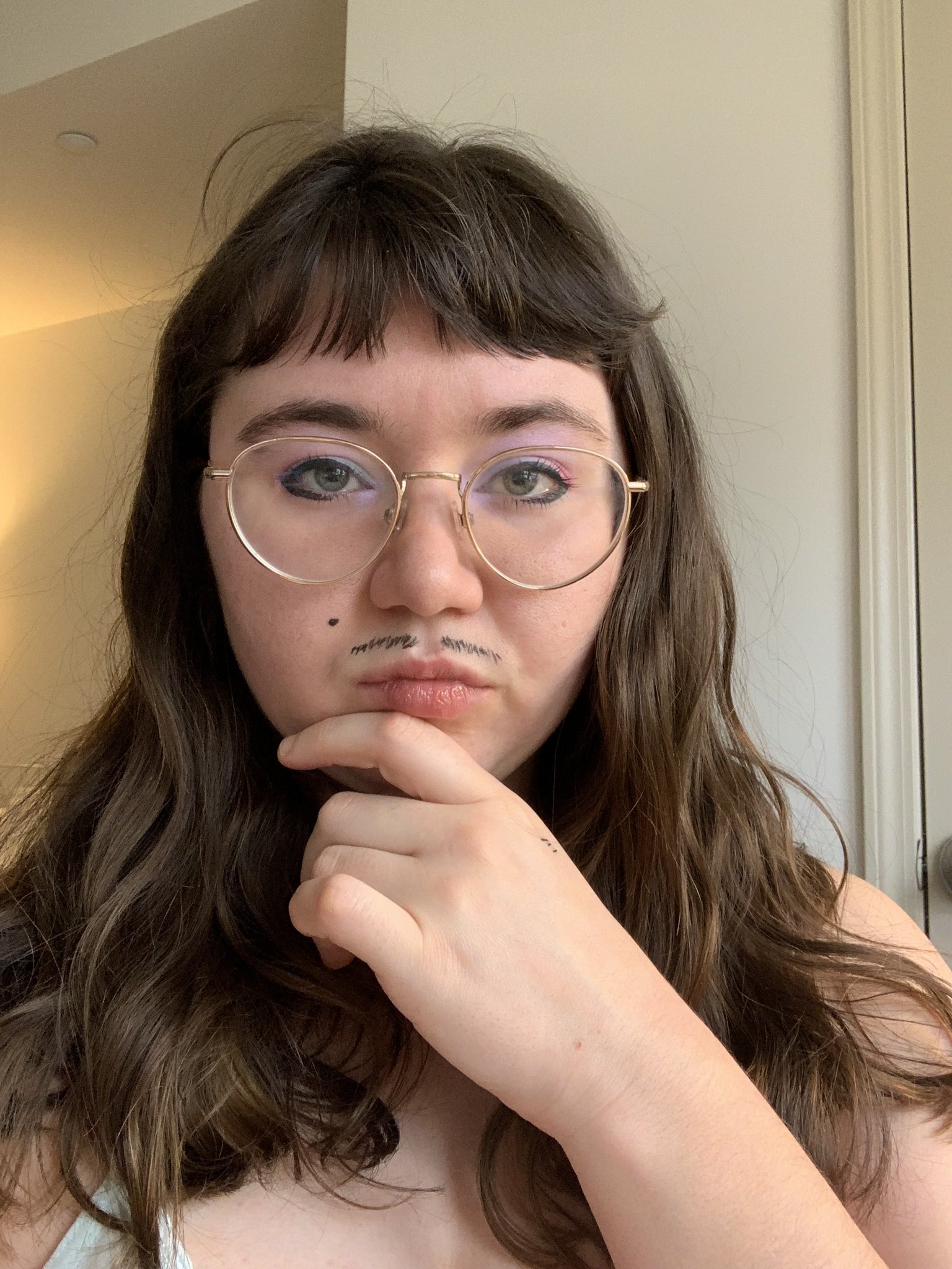 Pencil Mustache Drawing