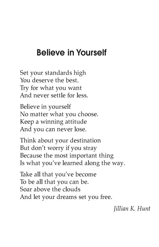 Keep Believing In Yourself Poem