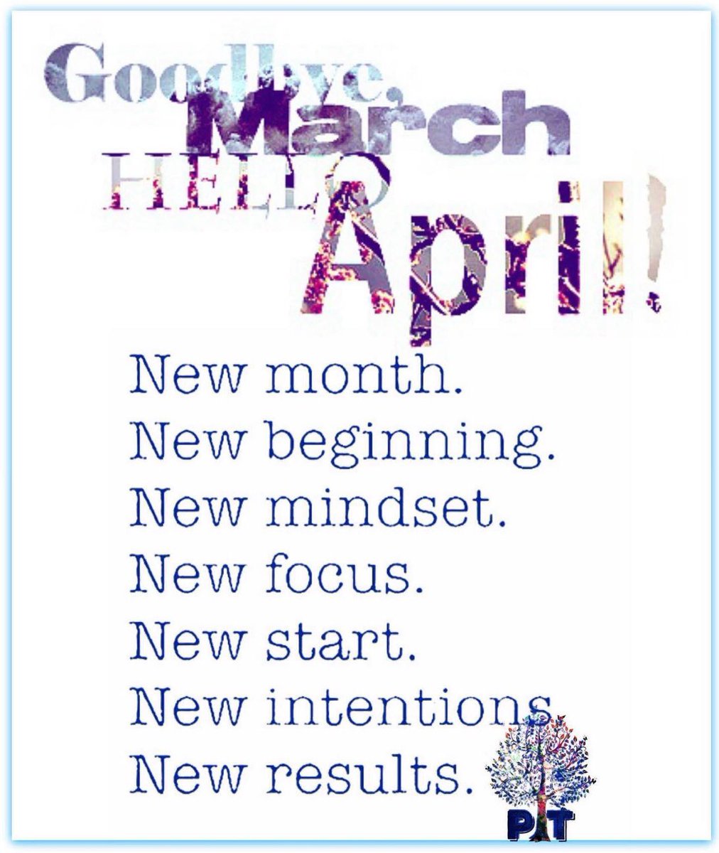Goodbye March Hello April