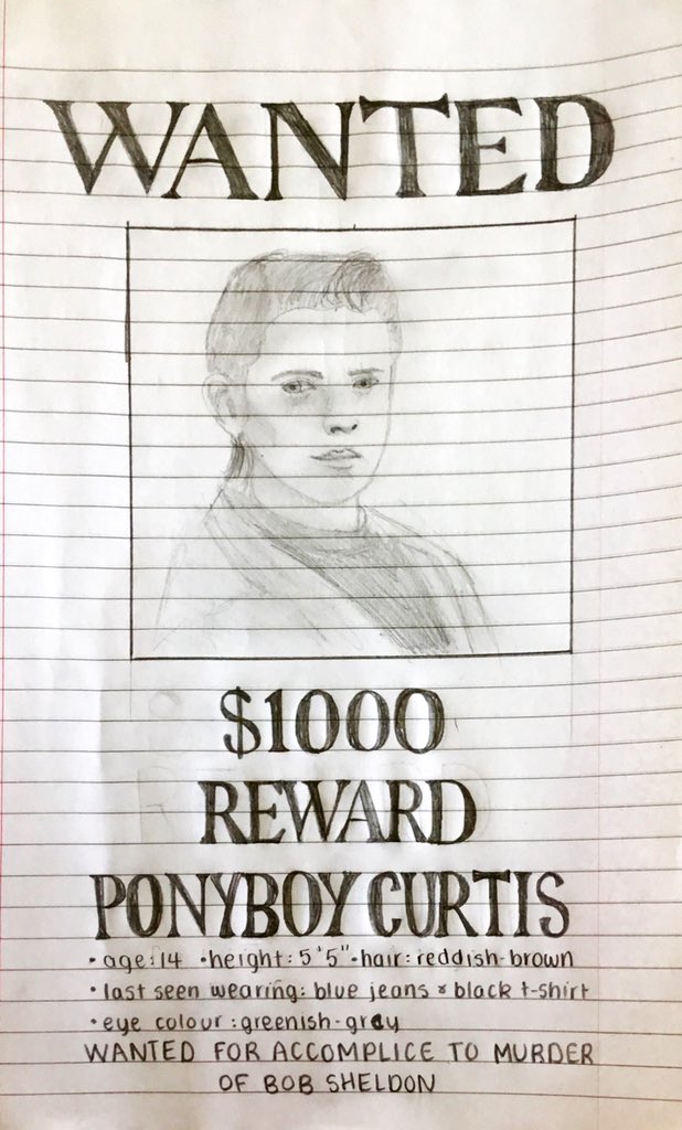 Johnny From The Outsiders Wanted Poster Pin By Gabs Winston On Dally