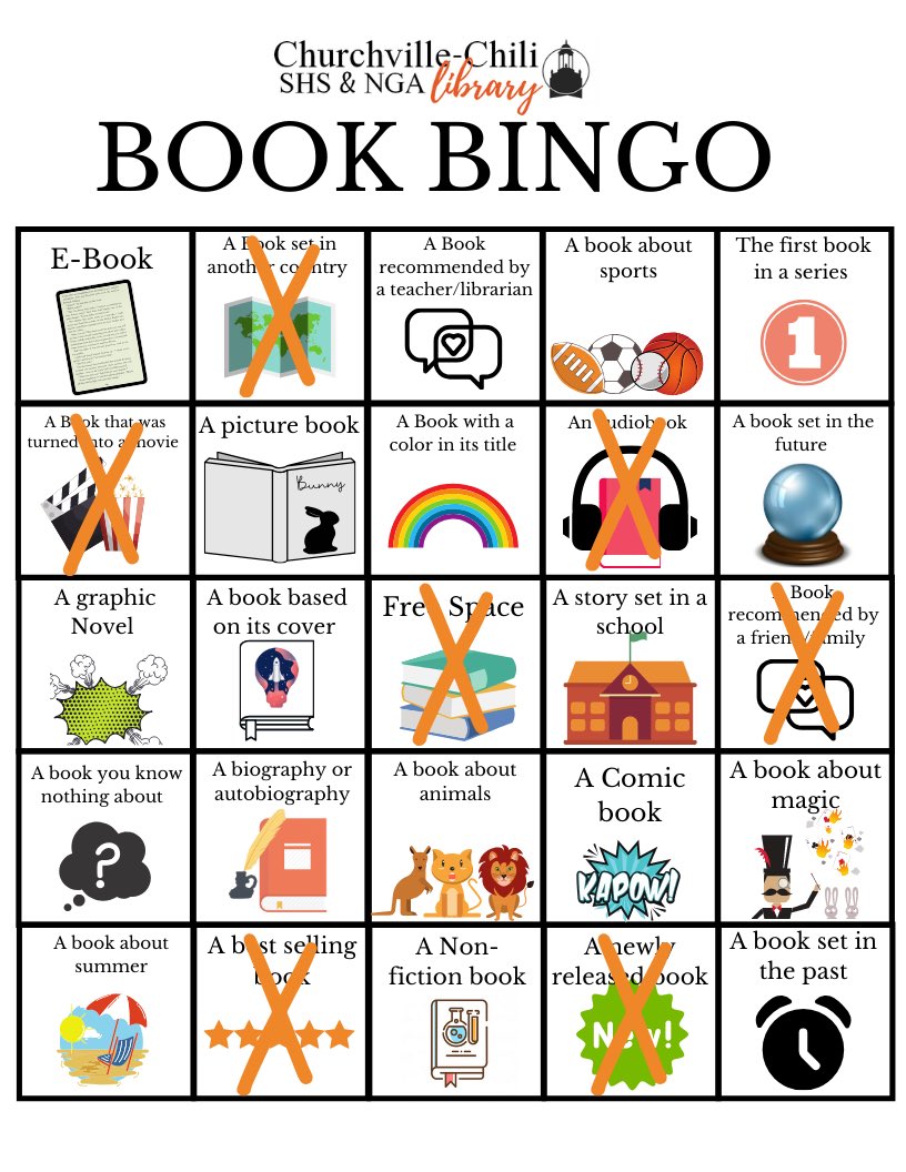 SHS & NGA Library on Twitter: "Bored? Here’s a book bingo for you ...
