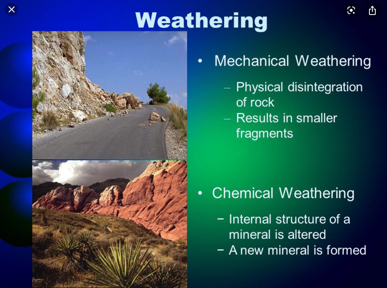 Mechanical Weathering Example