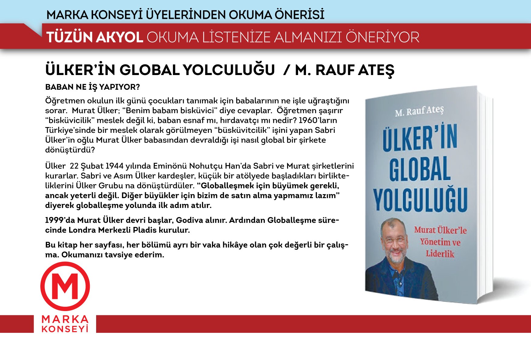 Marka Konseyi on Twitter: "Marka Konseyi Üyesi Tüzün Akyol'un kitap okuma önerisi. #Tüzünakyol # ...