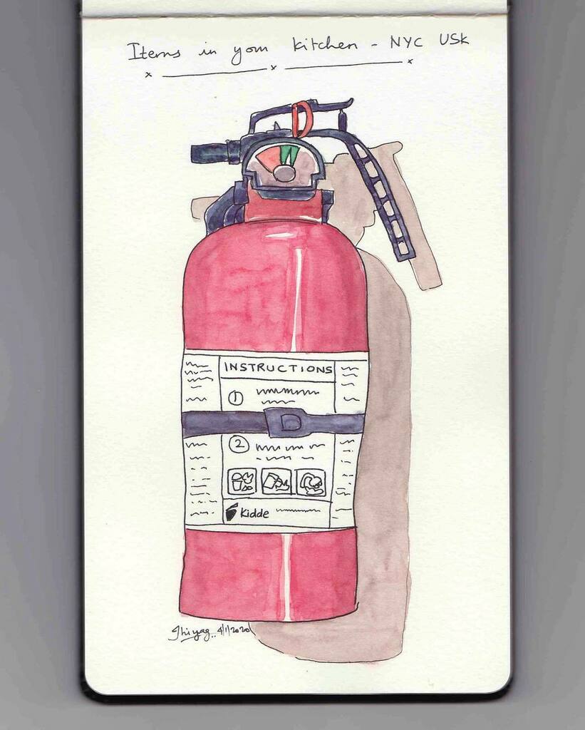 How To Draw A Fire Extinguisher