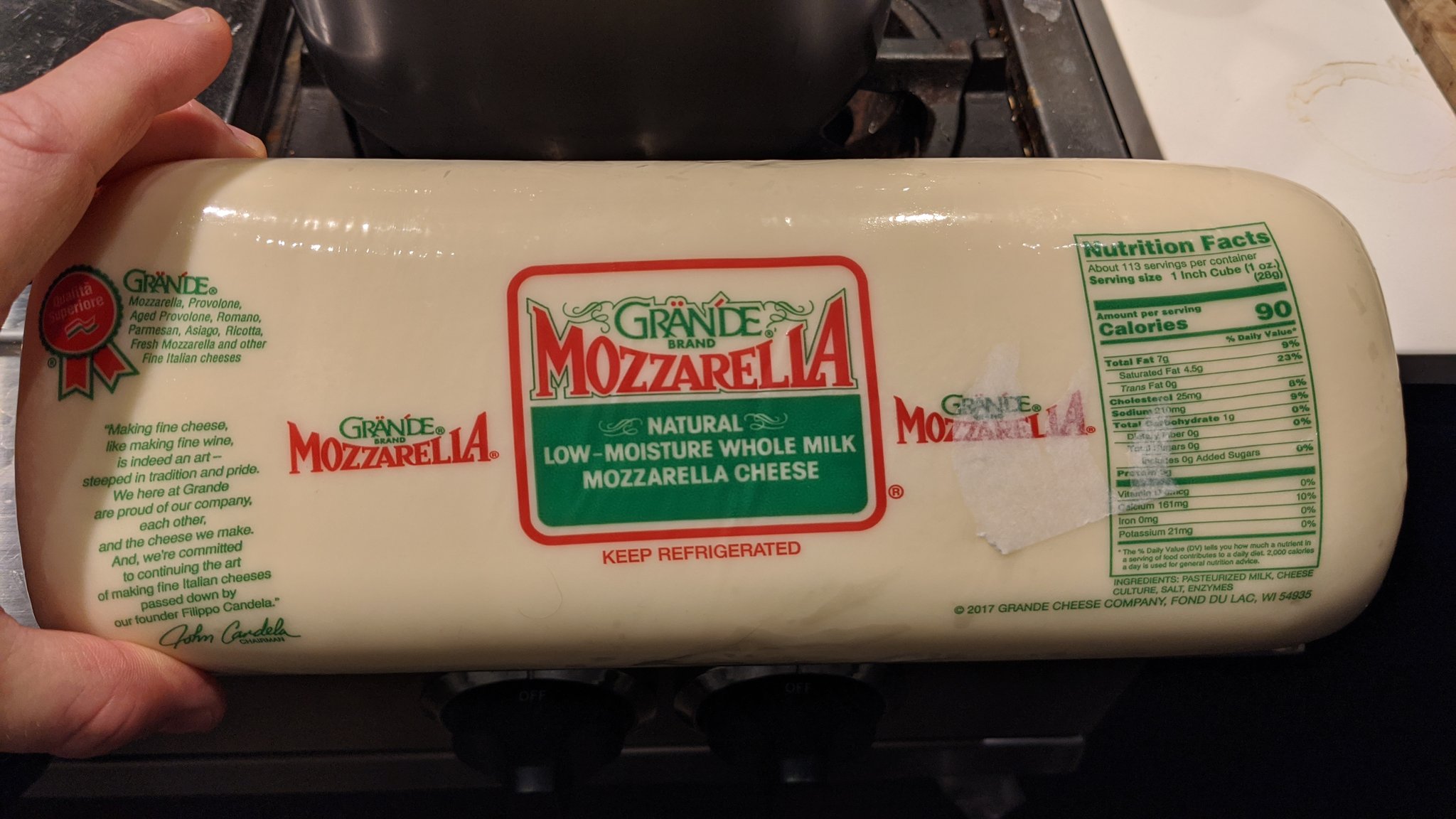 Mozzarella Cheese Block Brand