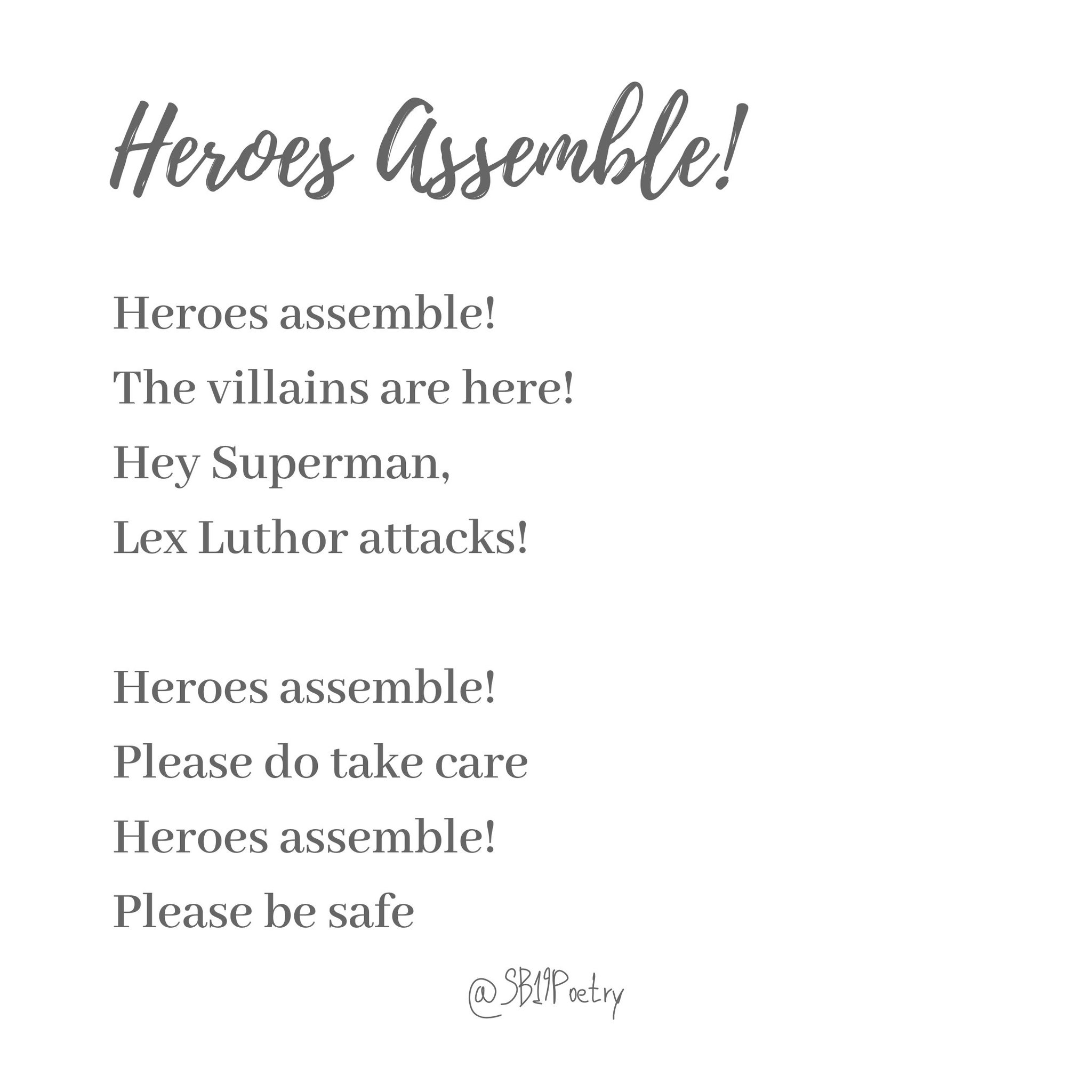 SB19 Poetry || REST on Twitter: "Heroes Assemble To all the frontliners ...