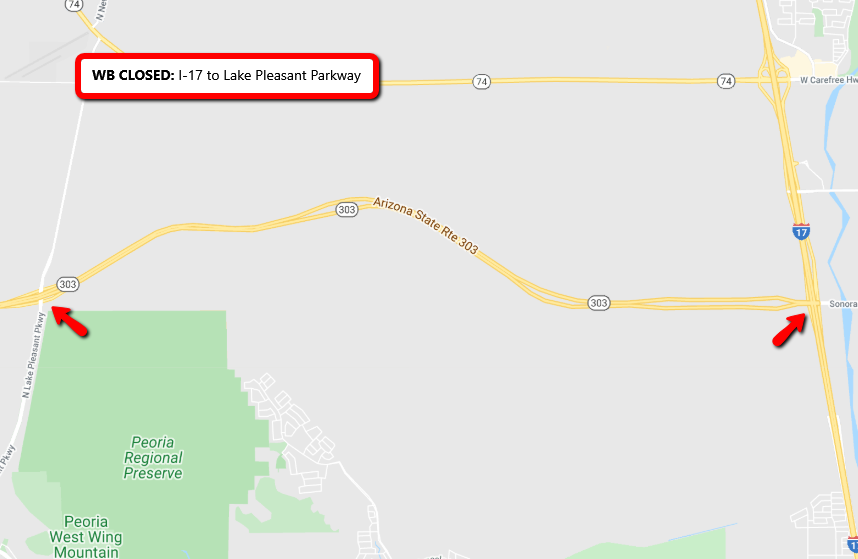 CLOSURE: Motorists in the northwest Valley should plan for closures on ...