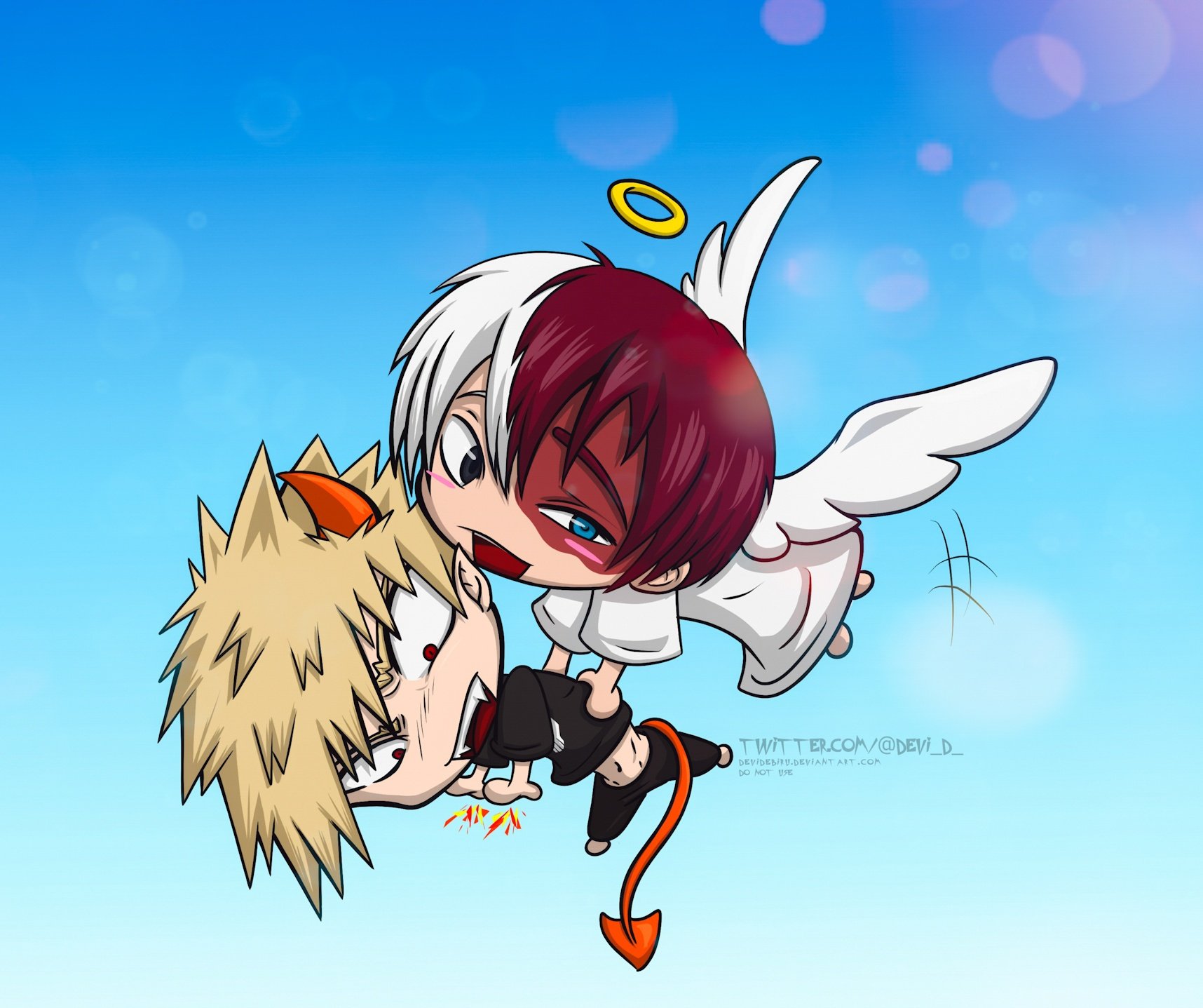 Chibi Demon And Angel