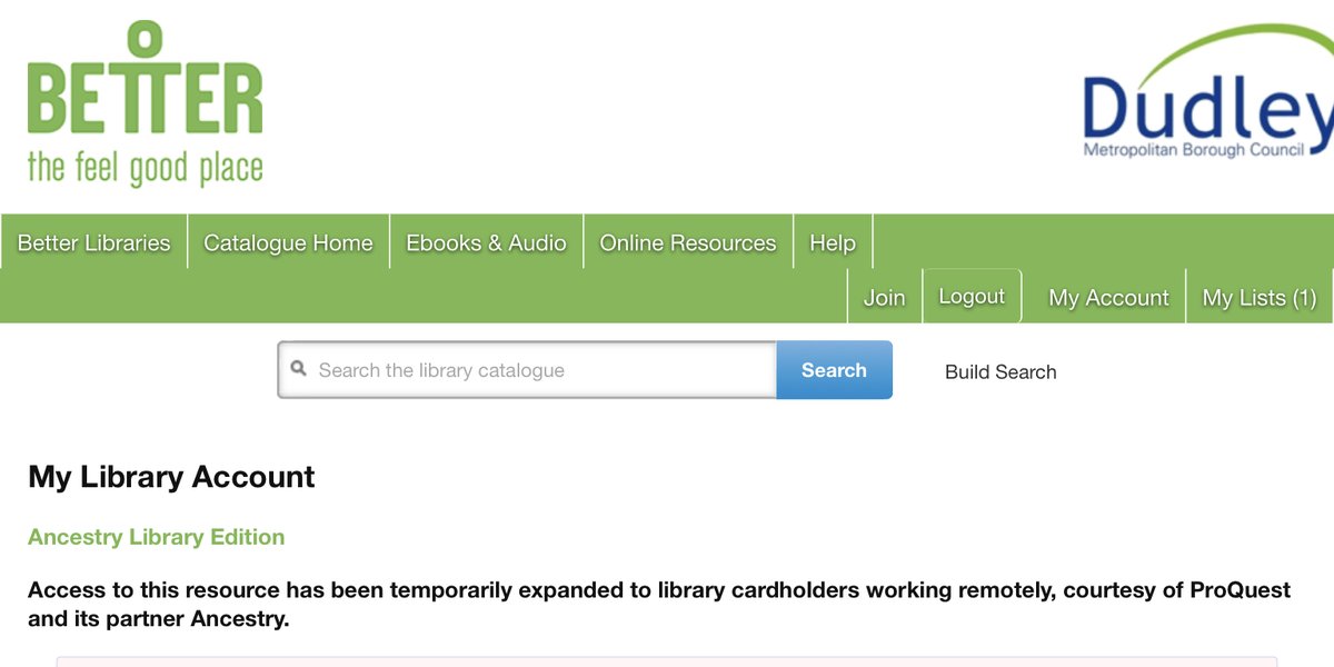 Dudley Libraries on Twitter: "You can now access Ancestry Online from home. This resource has ...