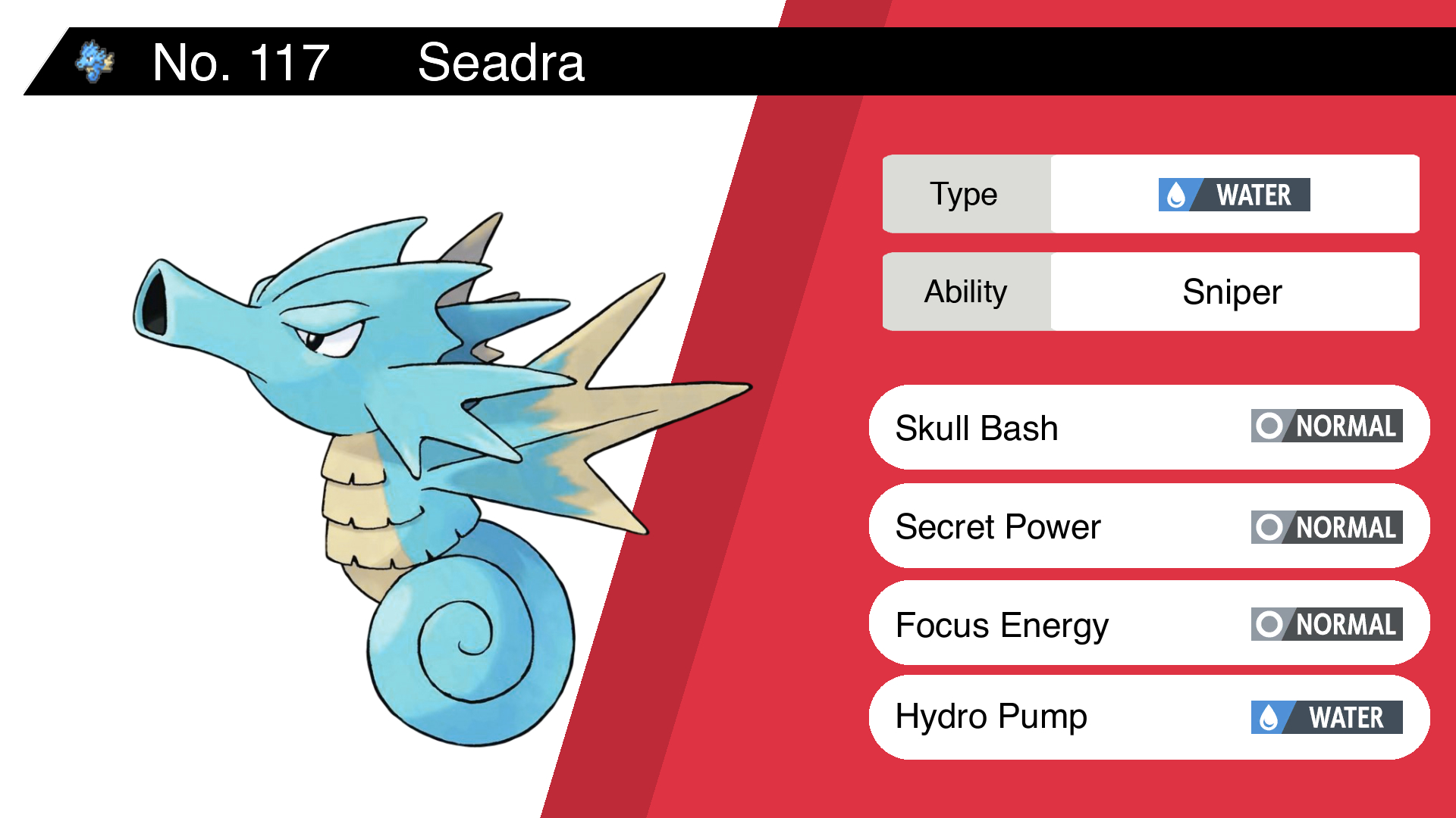 Seadra Evolution Chart