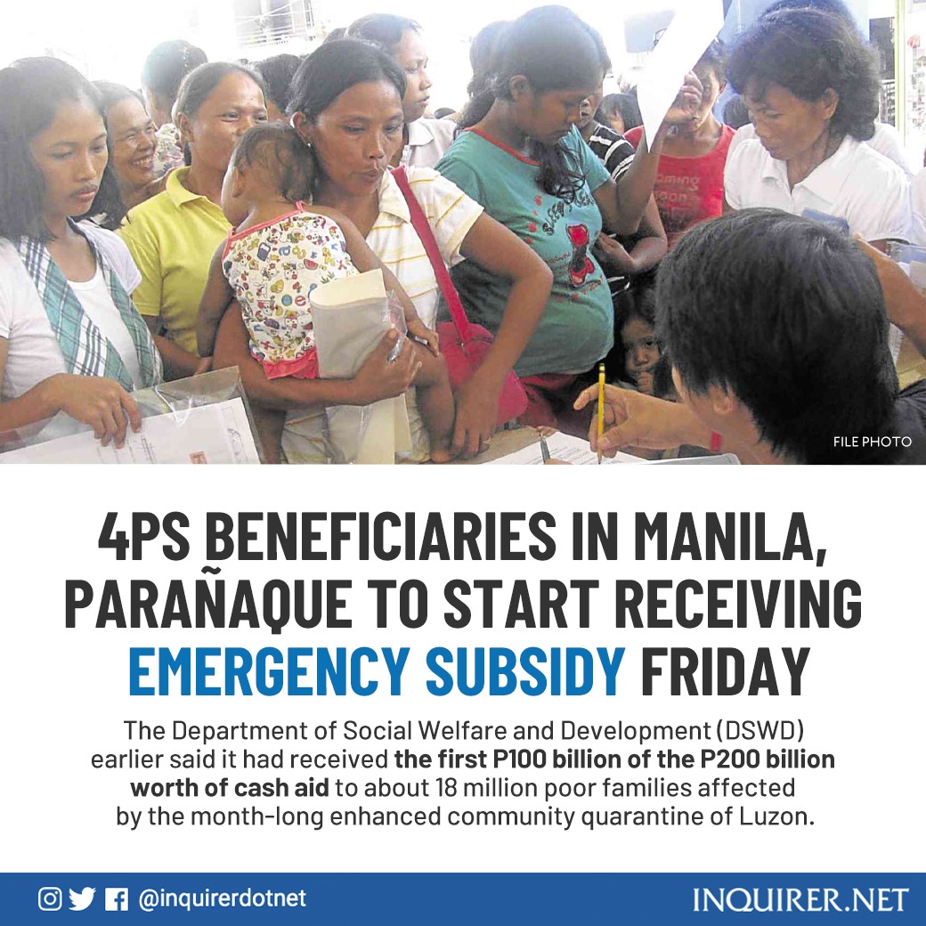 Beneficiaries of the 4Ps and poor families in the cities of Manila and ...