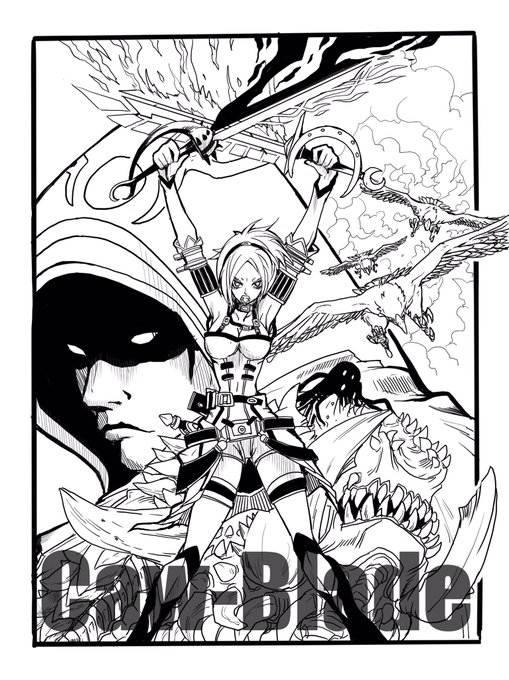 Caw-Blade描いてみた。 当時は憧れたなー。。 ・当時のスタンダ.. | ぼんご@副業イラストレーター さんのマンガ | ツイコミ(仮)