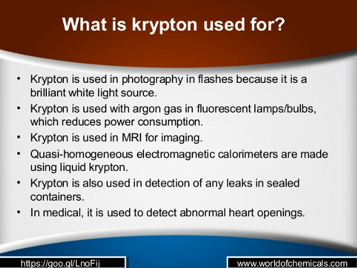 Krypton Used In Photography