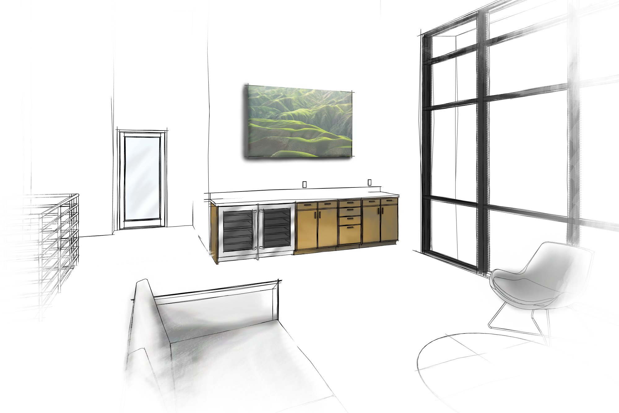 Simple Interior Designs Sketch