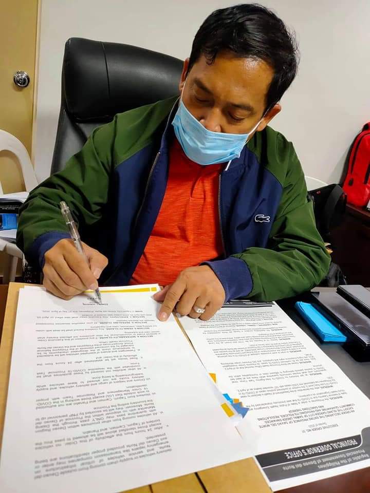 JUST IN: Davao Norte Gov. Edwin Jubahib signed EO No. 31 series of 2020 ...