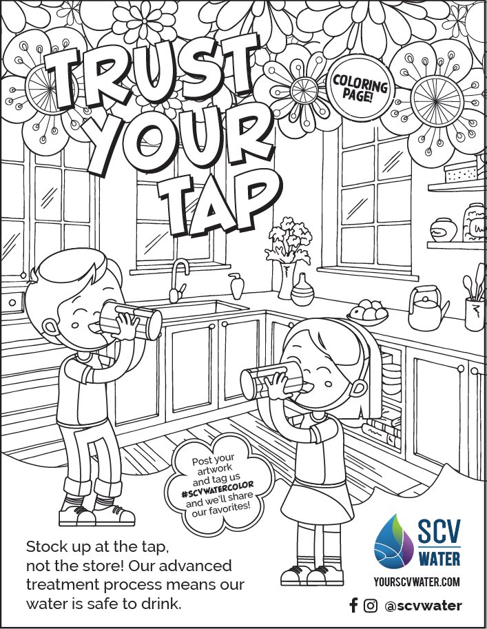 Tap Water Coloring Pages