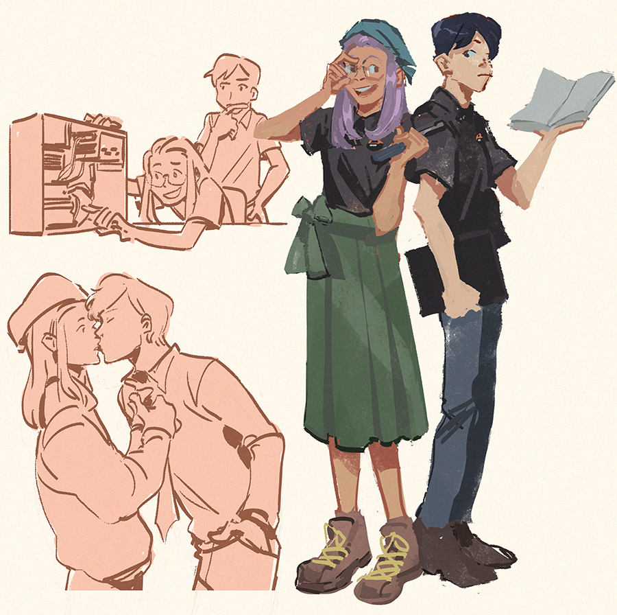 「kenyako part time job at geek squad romance LMAO 」MERUZ @ Dokomi 3G4の漫画