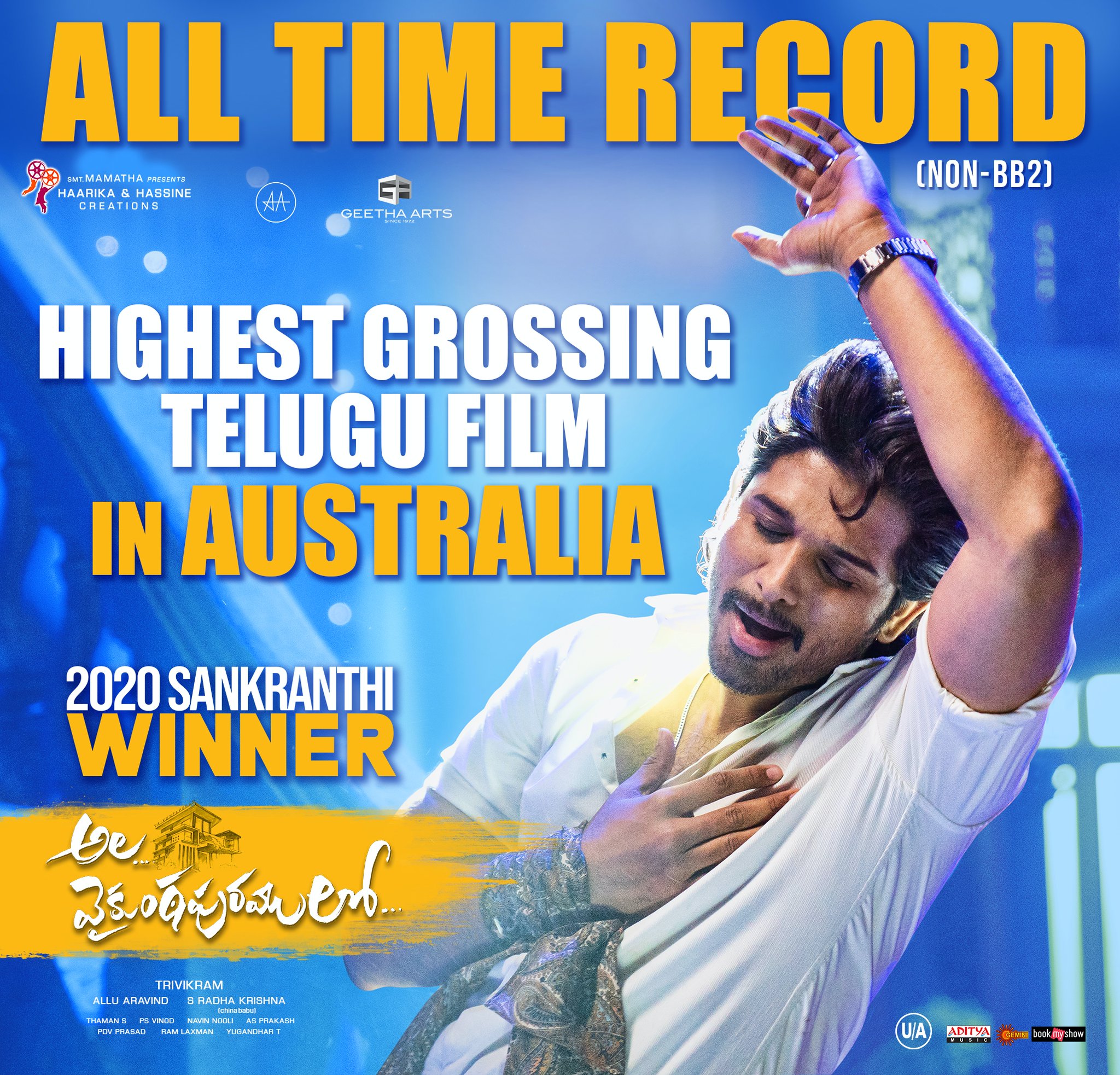 Trends Allu Arjun ™ on Twitter: "AVPL Created NON-BAAHUBALI2 RECORD in Australia. 💥💥 Top 2 ...