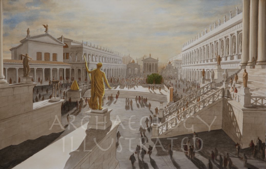 Ancient Roman Forum Painting