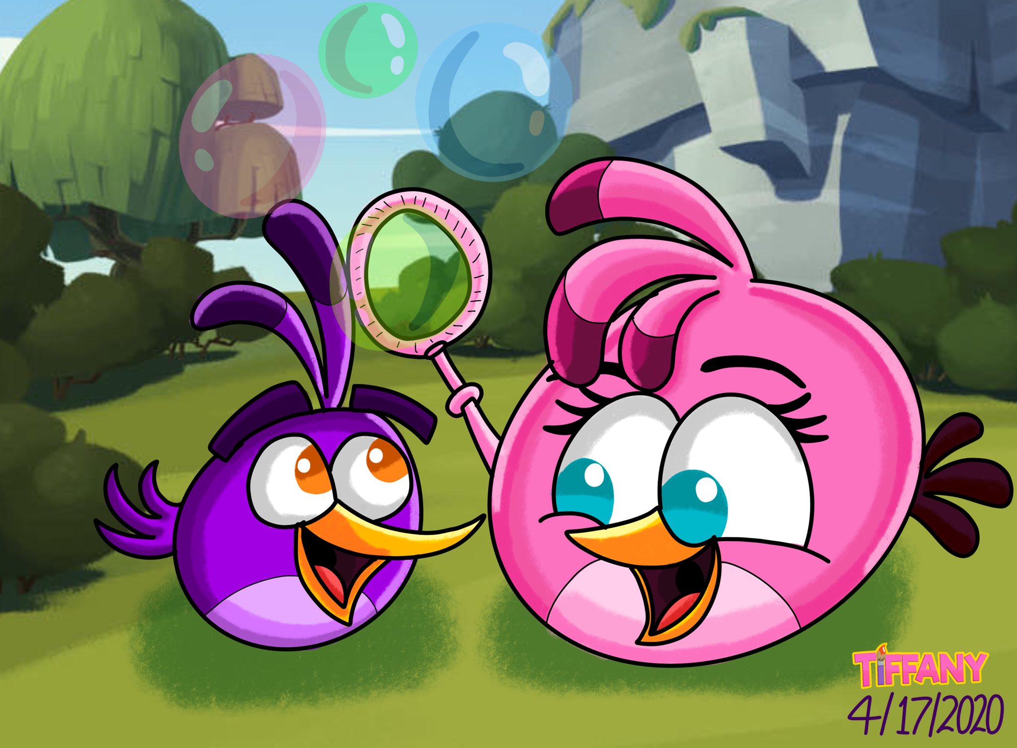Angry Birds Stella And Bubbles