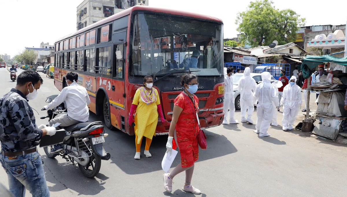 In pictures: AMC teams take identified people in Covid19-hit ...