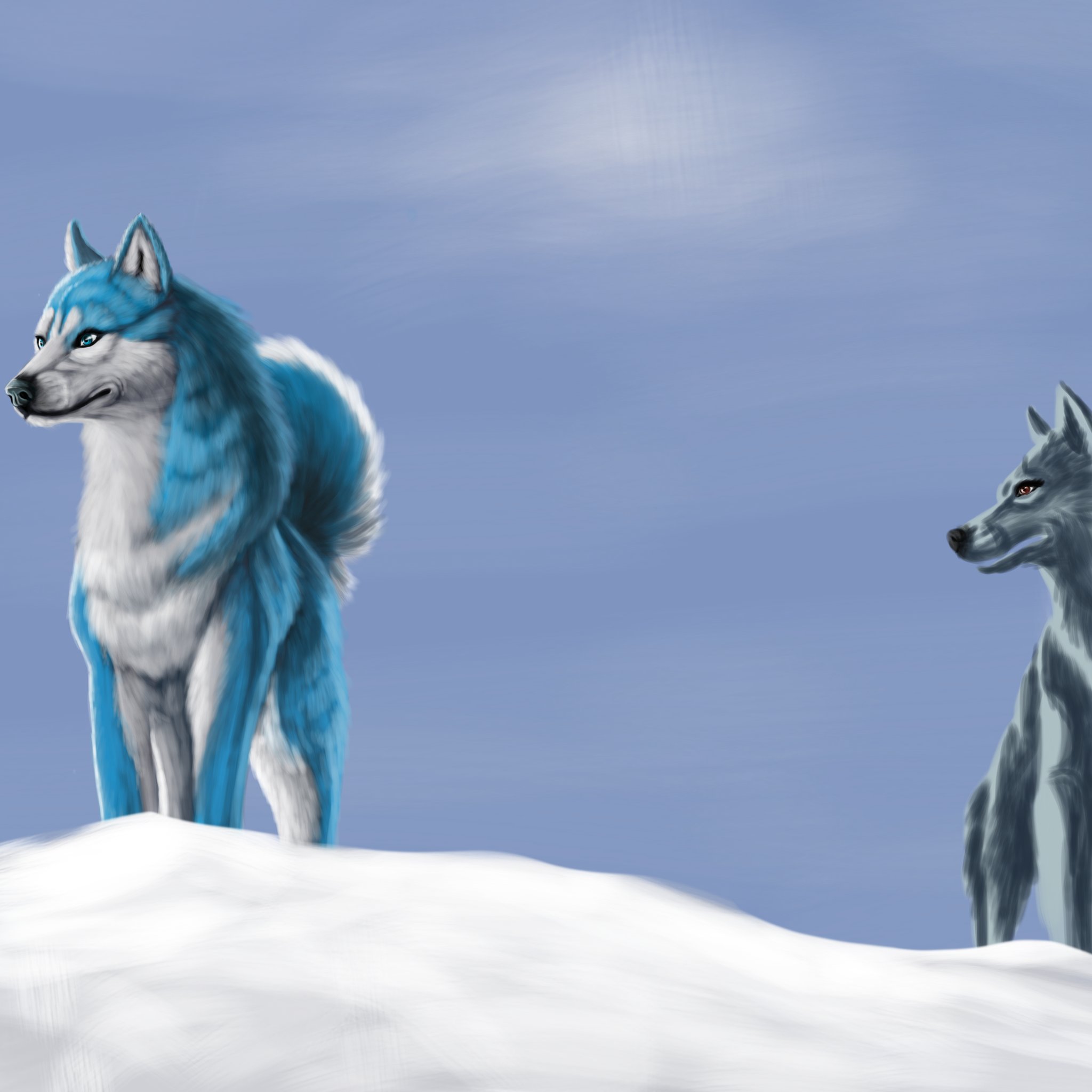 Ice Wolf Anime Pup