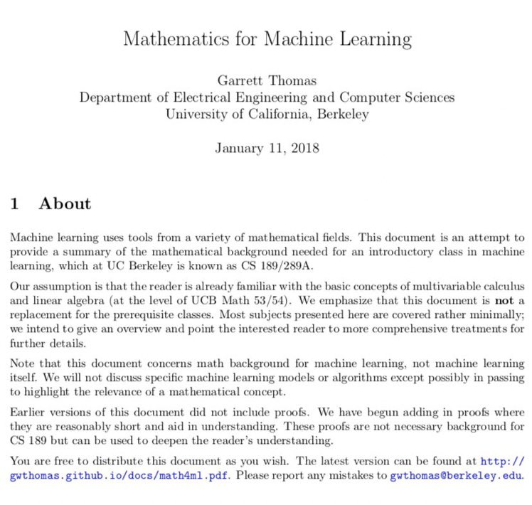 mathematics for data science