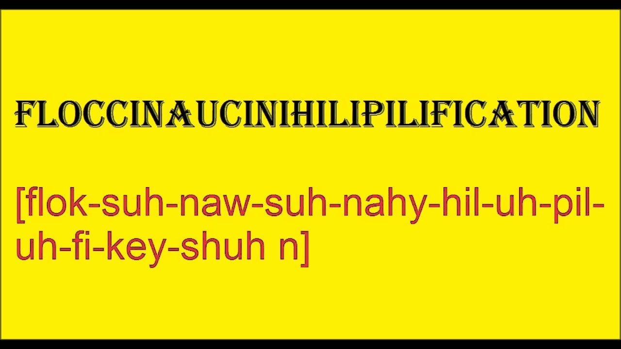 Floccinaucinihilipilification
