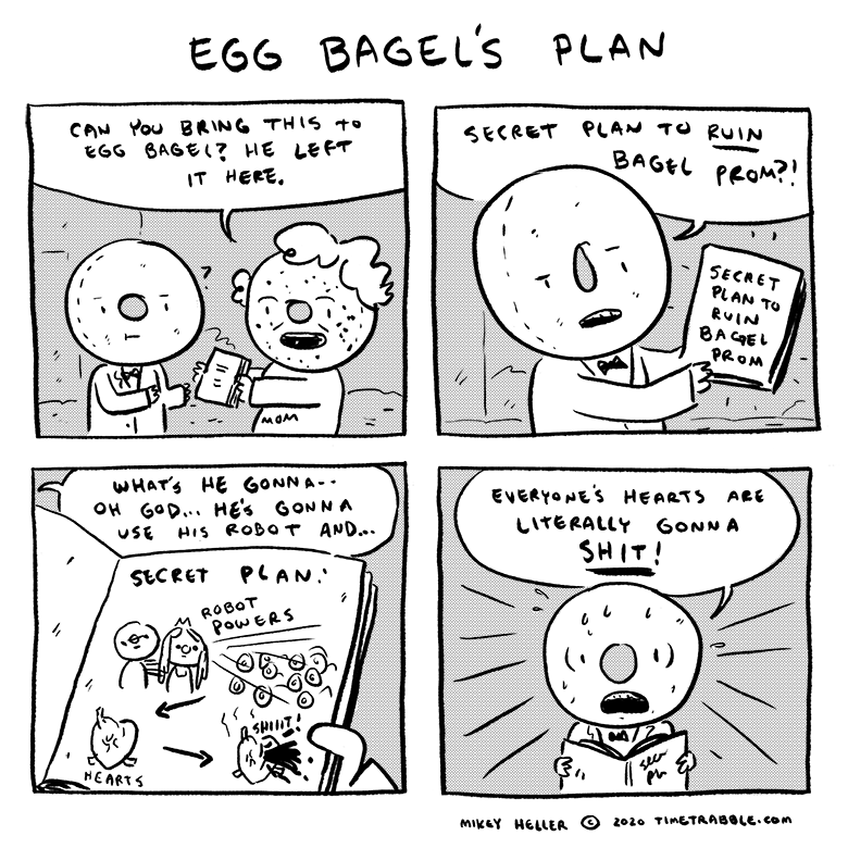 「i drew a comic about Egg Bagel's plan 」Mikey Hellerの漫画