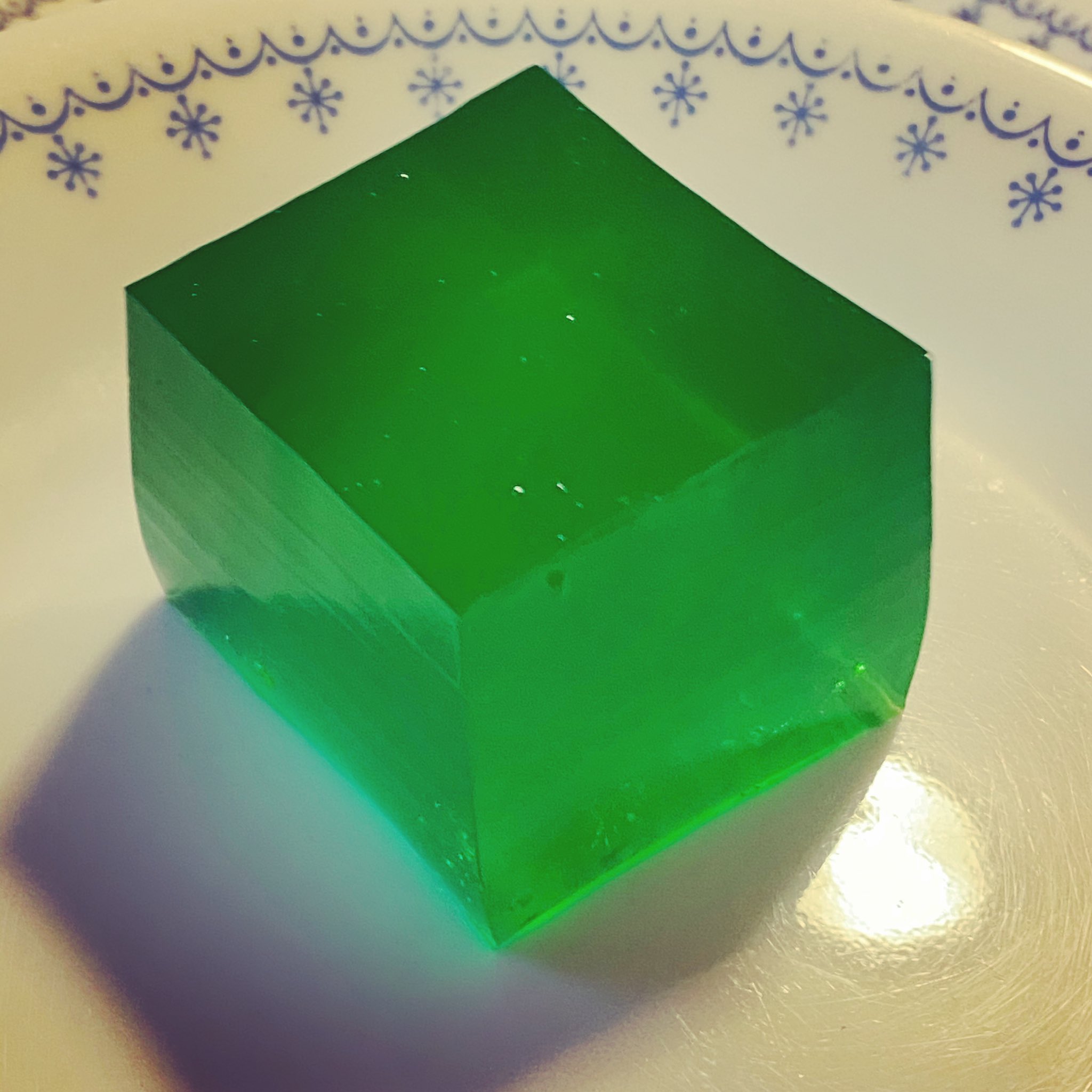 Green Jello Cube