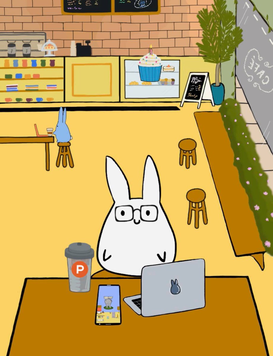 Bunny Studying