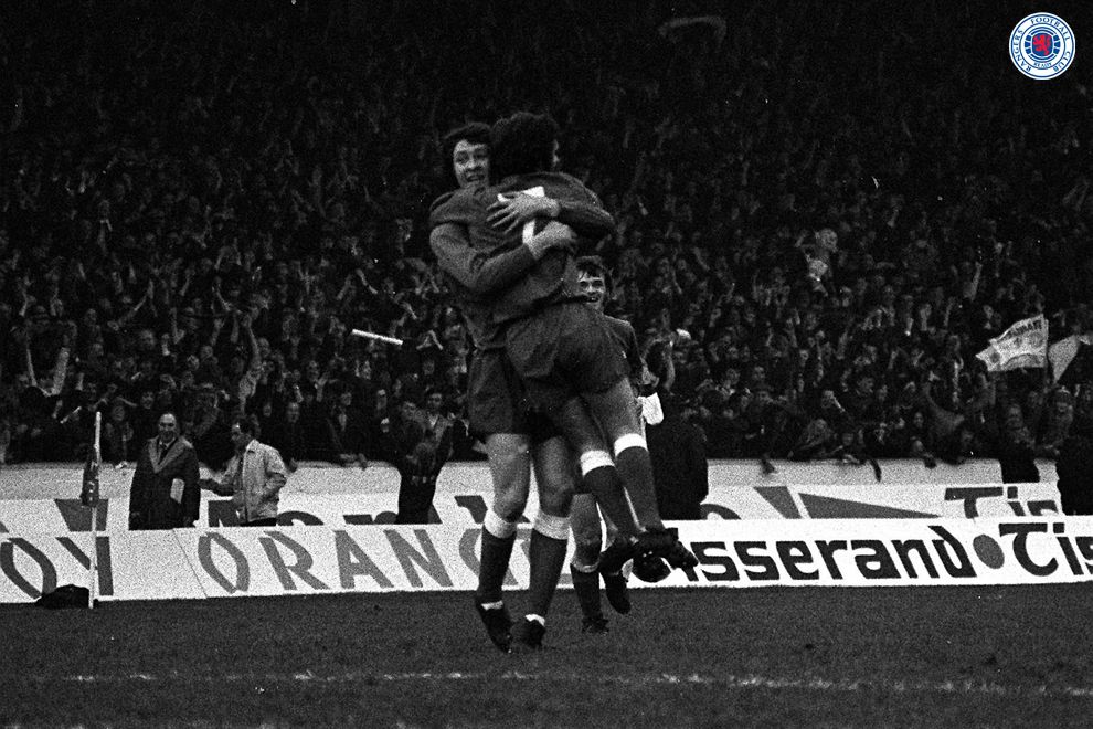 Derek Parlane and Sandy Jardine celebrate at Ibrox. ?️ On this day in 1
