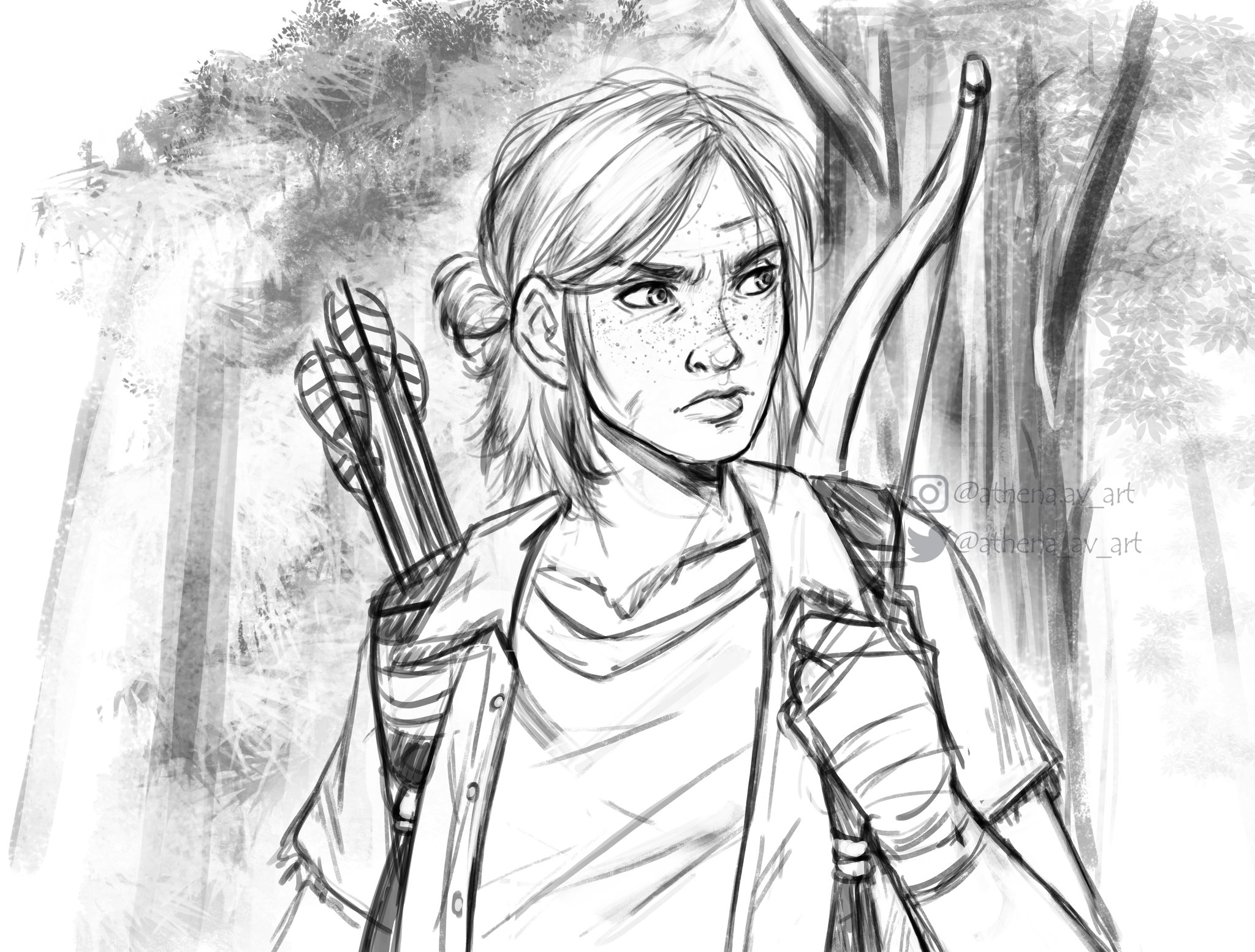 Athena-av art 🧡💚 Preorders in production status on Twitter: "A little #sketch of Ellie from # ...