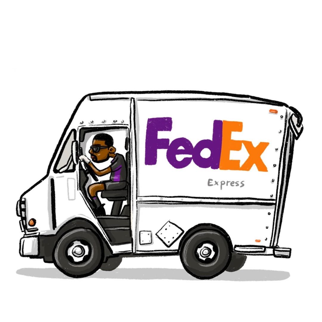 Fedex Truck Cartoon