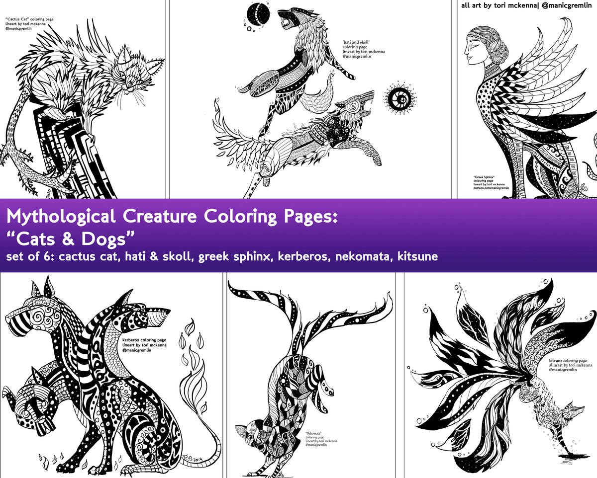 Greek Sphinx Coloring Page