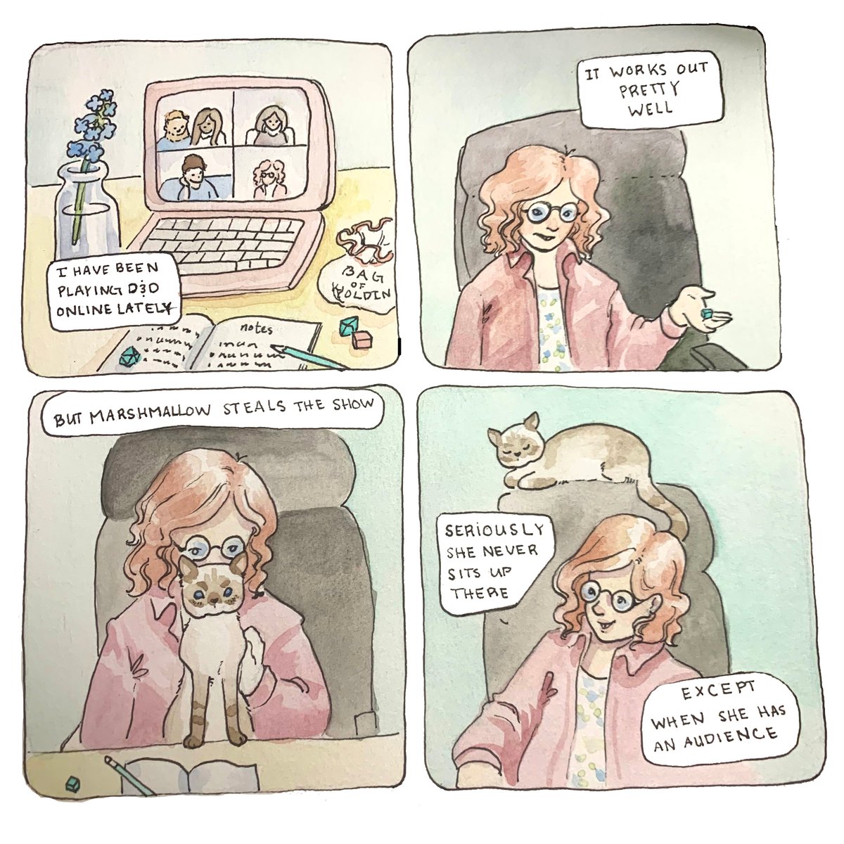 「Marshmallow is such a ham 」Kimberli Johnsonの漫画