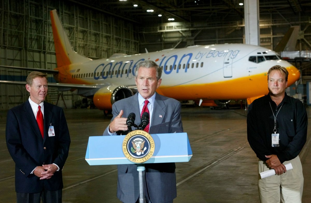 That time George W. Bush visited Boeing Field and they decorated the ...