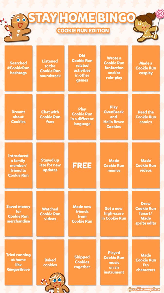 Springtime Bingo Answers Cookie Run Kingdom☄ Confira o jogo do bicho ...