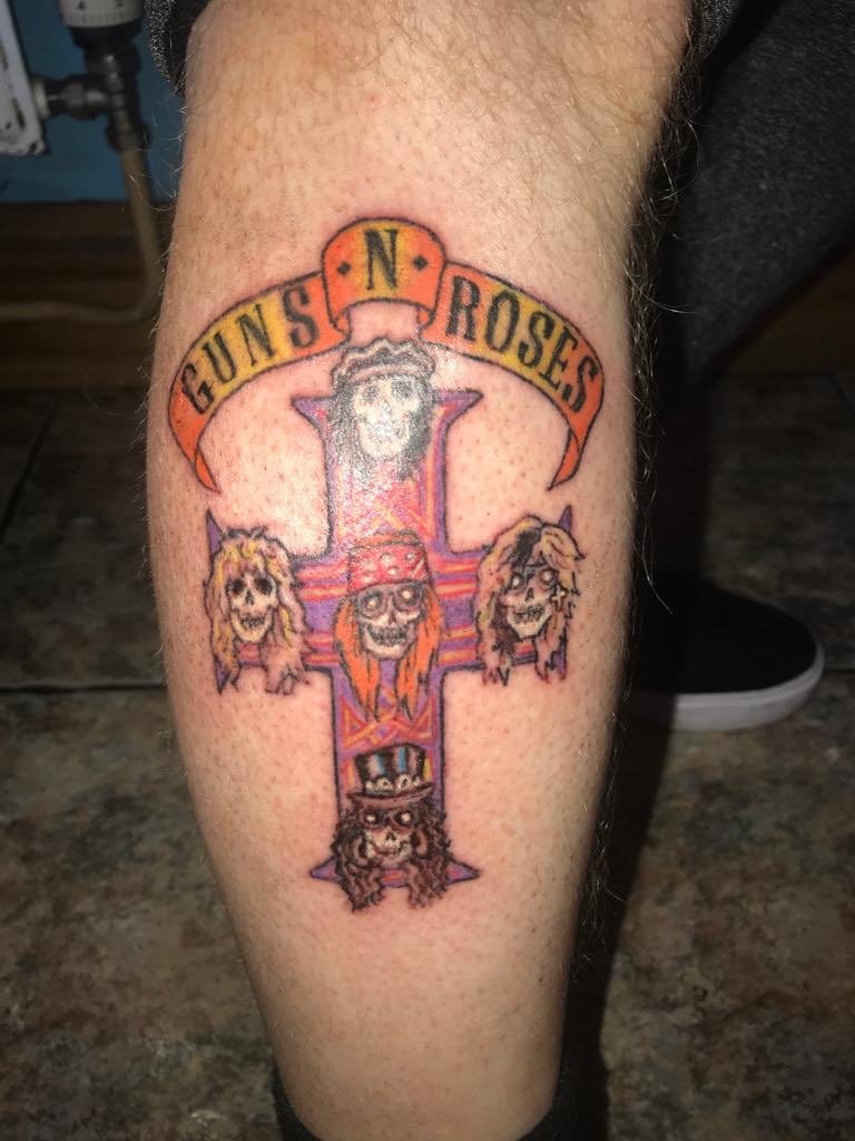 Guns N Roses Cross Tattoo