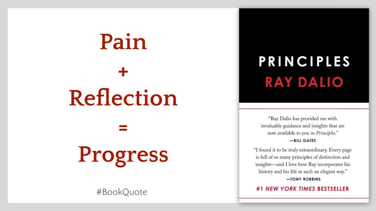 Pain + Reflection = Progress #BookQuote