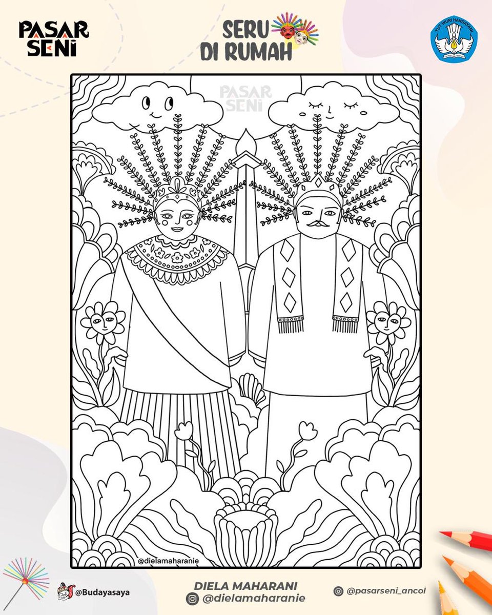 Mewarnai Gambar Ondel Ondel Hitam Putih Gambar Mewarnai Zip Drawing