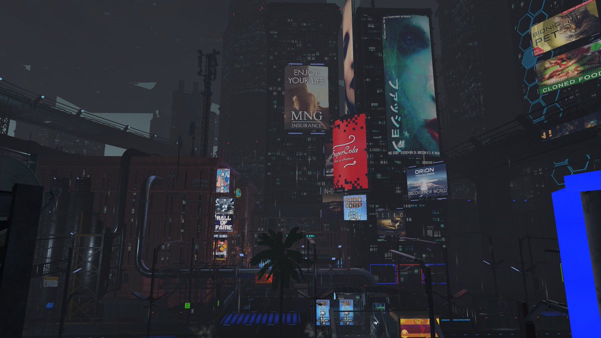 #VRChat_world紹介 「Night City」 久々に刺さりまくったワールド こういう未来感のある街すごくいい 事細かに雑多で ...
