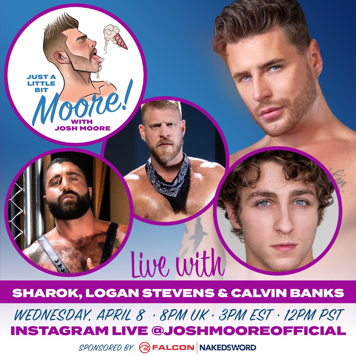 Falcon Studios on Twitter: "TODAY AT NOON: @TheSharok @loganstevensxxx & @CalvinBanksxxx join # ...