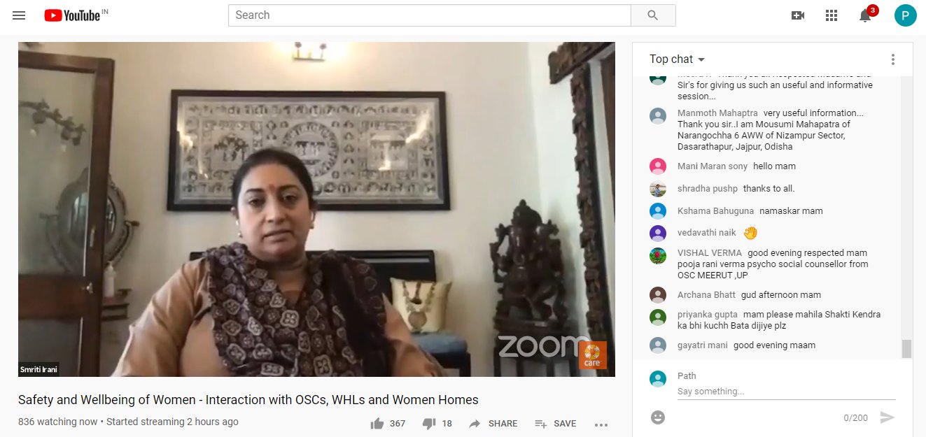 Ministry of WCD on Twitter: "Hon’ble Minister Smt. @smritiirani Ji during her special address in ...