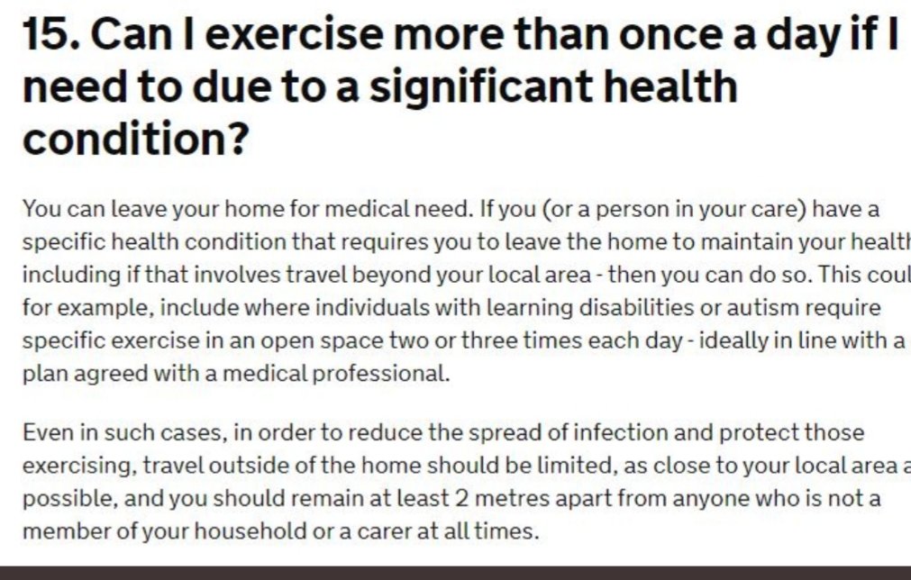 Autism care and share on Twitter: "Gov have now updated there Corona ...