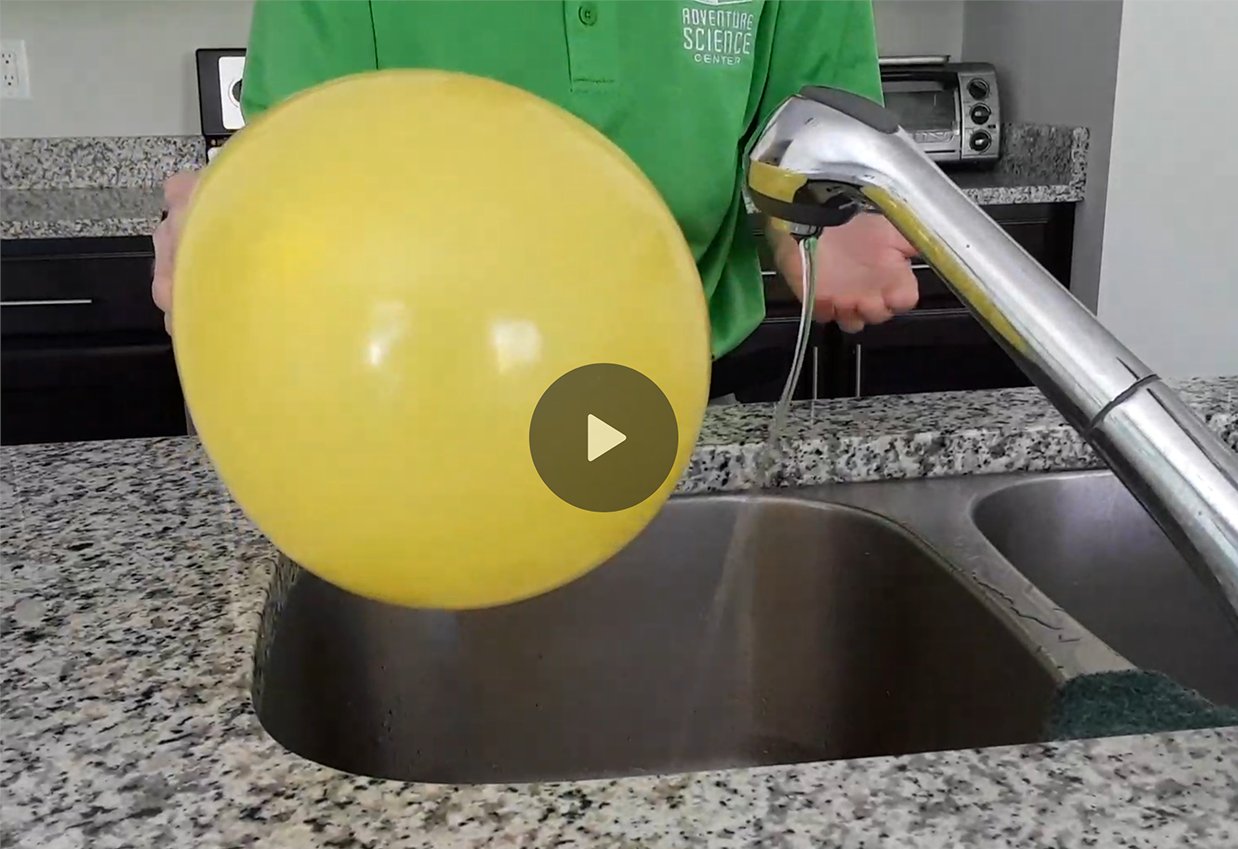 Static Electricity Balloon And Water