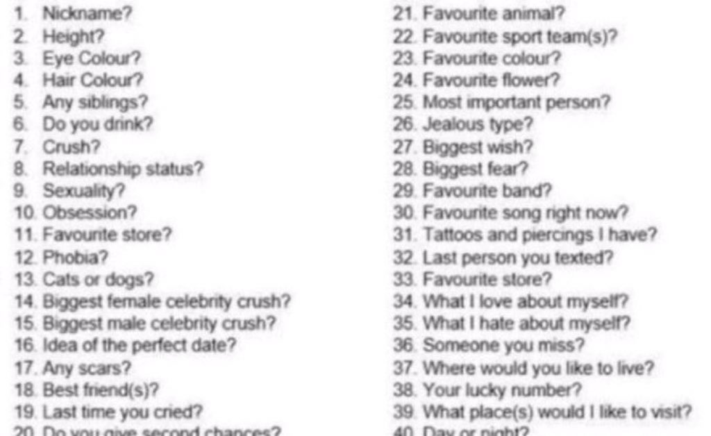 20 Likes And Ill Answer These Questions